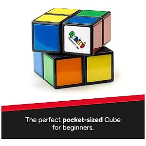 Rubik's Cube Mini, Original 2x2 Rubik's Cube, Puzzle Fidget Cube, Fidget Toy, Brain Teasers, Stocking Stuffers, Christmas Gifts for Teens, for Ages 8+