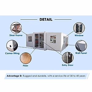 Casas Prefabricadas 20 Ft 40Ft Expandable Container House Container Hotel Room