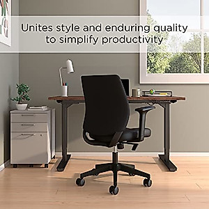 Union & Scale Un59380 Essentials Fabric Task Chair, Black