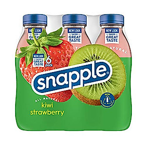 Snapple Kiwi Strawberry, 16 fl oz recycled plastic bottle, 6 pack