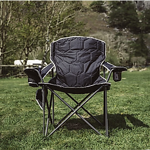 SUNNYFEEL XXL Oversized Camping Chair Heavy Duty 500 LBS for Big Tall People Above 6'4 Padded Portable Folding Sports Lawn Chairs with Armrest Cup Holder & Pocket for Outdoor/Travel/Picnic/Camp