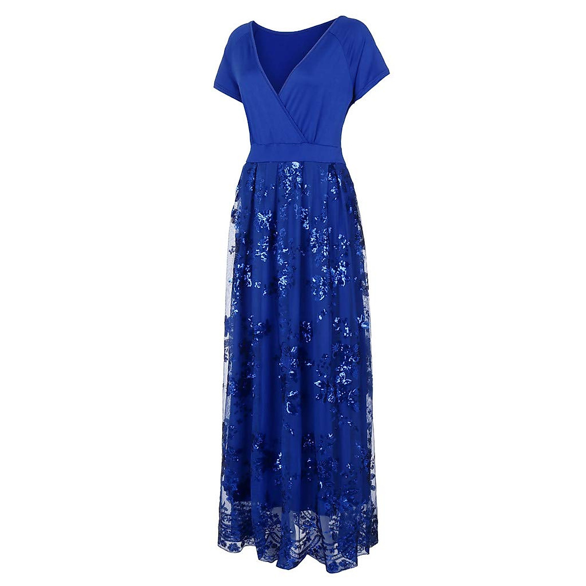 Plus Size Tulle Dresses for Women Sleeve Short Size Mesh Dress Floral Women Party Little Dress for Women Plus Size Blue