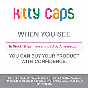 Kitty Caps Nail Caps for Cats | Safe, Stylish & Humane Alternative to Declawing | Stops Snags and Scratches, Medium (9-13 lbs), Black with Gray Tips & Baby Blue