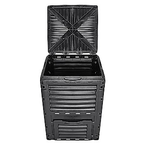 VEVOR Garden Compost Bin 80 Gallon, BPA Free Composter, Large Capacity Outdoor Composting Bin with Top Lid and Bottom Door, Easy Assembling, Lightweight, Fast Creation of Fertile Soil