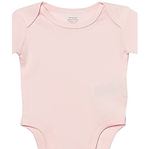 Amazon Essentials Unisex Babies' Long-Sleeve Bodysuits, Pack of 6, Ecru/Light Pink/Rose/Floral/Strawberry/Stripe, Newborn