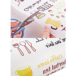 Cute Decorative Non Adhesive Foam Shelf Liner Paper for Kitchen Cabinets Drawer Dresser Pantry Closet (Green, 17.7 by 78.8 Inches)