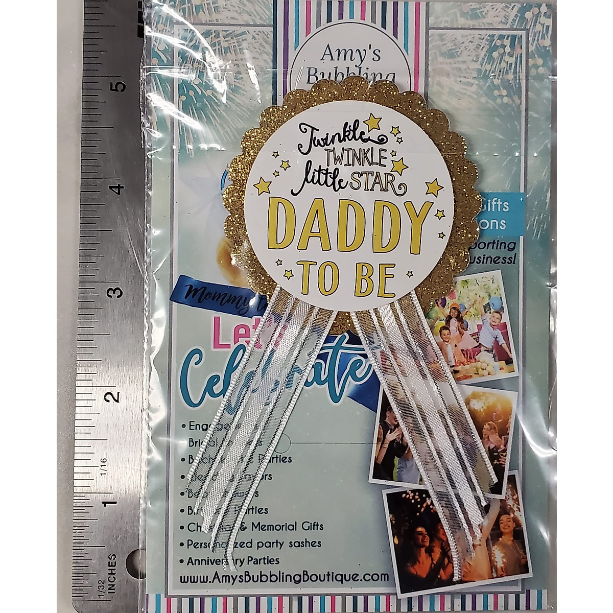 Mommy to Be & Daddy to Be Pin Twinkle Little Star Baby Shower Pin for parents to wear, White & Gold, It's a Girl, It's a Boy Baby Sprinkle