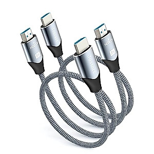 JOSTART 8k 2.1 HDMI Cable Ultra High Speed HDMI Braided Cable,48Gbps 3.3FT/1M HDMI Cord,4K@120Hz 8K@60Hz Support Dynamic HDR eARC Dolby Atmos, Compatible for PS5 Xbox Series PC Switch Roku TV HDTV