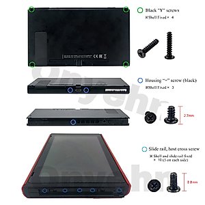 Onyehn Full Screw Set with Spring Replacement Kit for Nintendo Switch Console,Left & Right Joy-Con Controller(Total 83pcs)