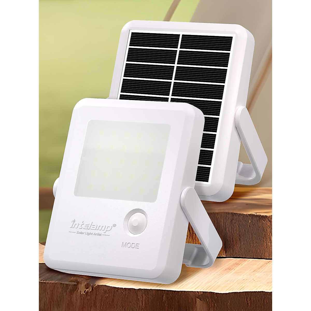 intelamp Gutter Lights Solar Powered, Portable Outdoor Solar Light 2 Pack, Camping Lantern Solar Outdoor Waterproof,2000mAh Emergency Solar Light, Suitable for Fishing, Hiking, Corridor, Aisle