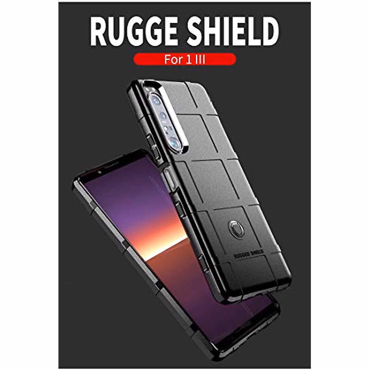 Ysnzaq Military Grade Durable Rugged Phone Case for Sony Xperia 1 III 6.5", Ultra Slim Soft TPU Shockproof Camera Protective Phone Cover for Sony Xperia 1 III HD Black