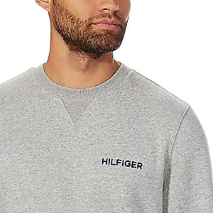 Tommy Hilfiger Men's Crew Sweatshirt (Large, Grey)