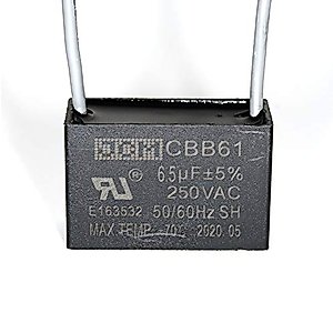 JCM 2 Wire Ceiling Fan Capacitor 6.5uF 250VAC CBB61