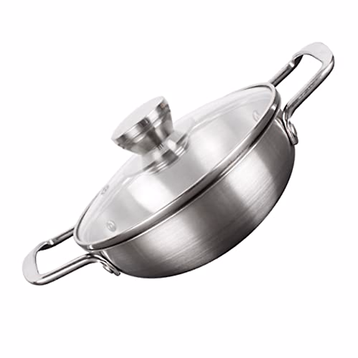 GANAZONO Stainless Steel Noodle Pot Korean Pots for Cooking Ramen Pot with Lid Stainless Steel Stock Pot Instant Ramyun Pot Noodle Stock Pot Korean Ramen Noodle Pot Korean Cooking Pot Pan