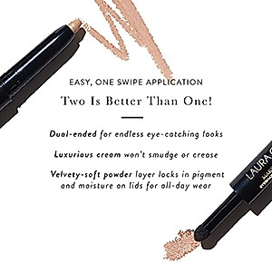 LAURA GELLER NEW YORK Make It A Double Eyeshadow - Cream Eye Shadow Stick and Matching Powder, Brandy