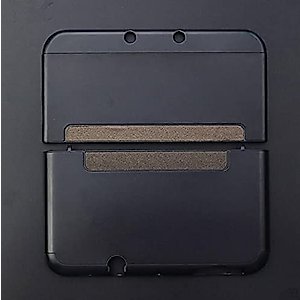 Aluminium Alloy Protective Case Front Back Faceplate Plates Top & Bottom Battery Housing Shell Case Cover Shockproof Hard Shell Skin for New 3DS XL LL Console 2015 - Black