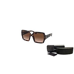 Prada PR21XS 2AU6S1 54MM Havana/Brown Gradient Square Sunglasses for Women + BUNDLE With Designer iWear Complimentary Eyewear Kit