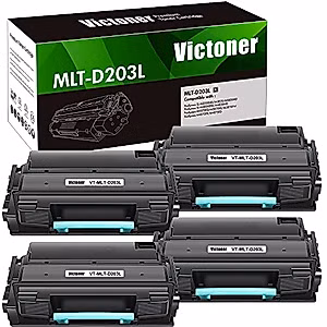 VICTONER Compatible Toner Cartridge Replacement for Samsung 203 203L MLT-D203L MLT-D203S for Samsung ProXpress M3870FW M4020ND M4070FR M3370FD M3320ND M3820DW Toner Printer (Black, 4-Pack)