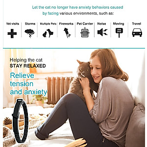 YAIOUTIY 4 Pack Calming Collar for Cats, Cat Pheromone Calming Collar, Water-Resistant & Adjustable Cat Calming Collar Fits Cats Make Cat Relaxed (Multicolor)