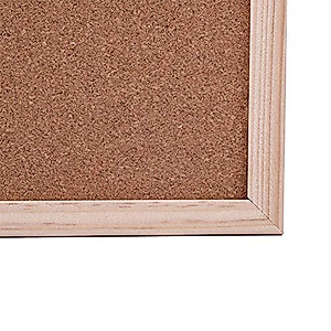 7777777 2Pcs Cork Board Bulletin Board Conference Message Board Wood Frame Photo Wall 50X40cm