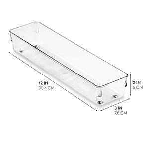 INTERDESIGN 52530 Linus Organizer, 3.2 by 12.8-Inch, Clear