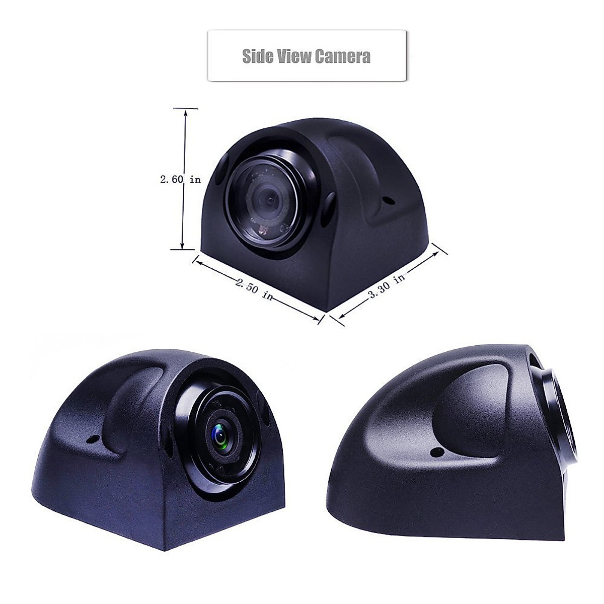 Backup Camera Kit 7 inch 4-Spilt Monitor Rear View Cameras with IP 67 Waterproof 18 IR Night Vision Car Camera for Tucks, RVs,Trailers,Bus,Vans + 4pcs 10m/393.7inch Cables