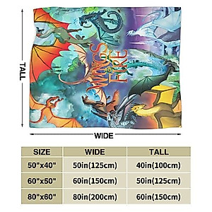 Fantasy Novel 3D Printed Anti Pilling Flannel Blanket Warm Throw Blanket Ultra-Soft and Suitable for All Seasons Luxurious Carpet 50"X40"