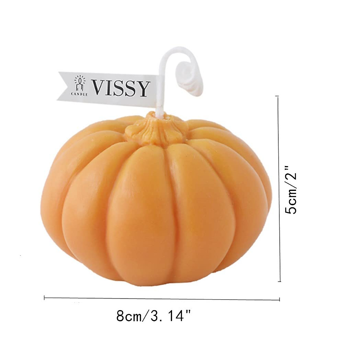 2 Pcs pumpkin scented candles ， Soy Wax Scented Candle Art Decorative Handmade for Wedding Christmas Birthday Gift