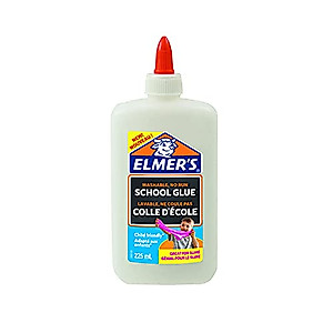 Elmer's White PVA Glue | 225 mL | Washable and Kid Friendly | Great for Making Slime and Crafting