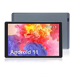 Tablet 10.1 Inch,Android 11 Tablets with 5G+WiFi6,3GB RAM 32GB ROM Storage,1280x800 IPS HD Glass Touchscreen,Quad-Core Processor,5MP+8MP Camera,Bluetooth5.0,6000mAh Battery,Metal Body((Silver)