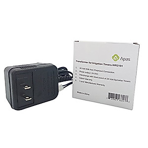 Apas 24VAC Power Adapter Transformers -Sprinkler System Power Supply for Indoor Irrigation Timers