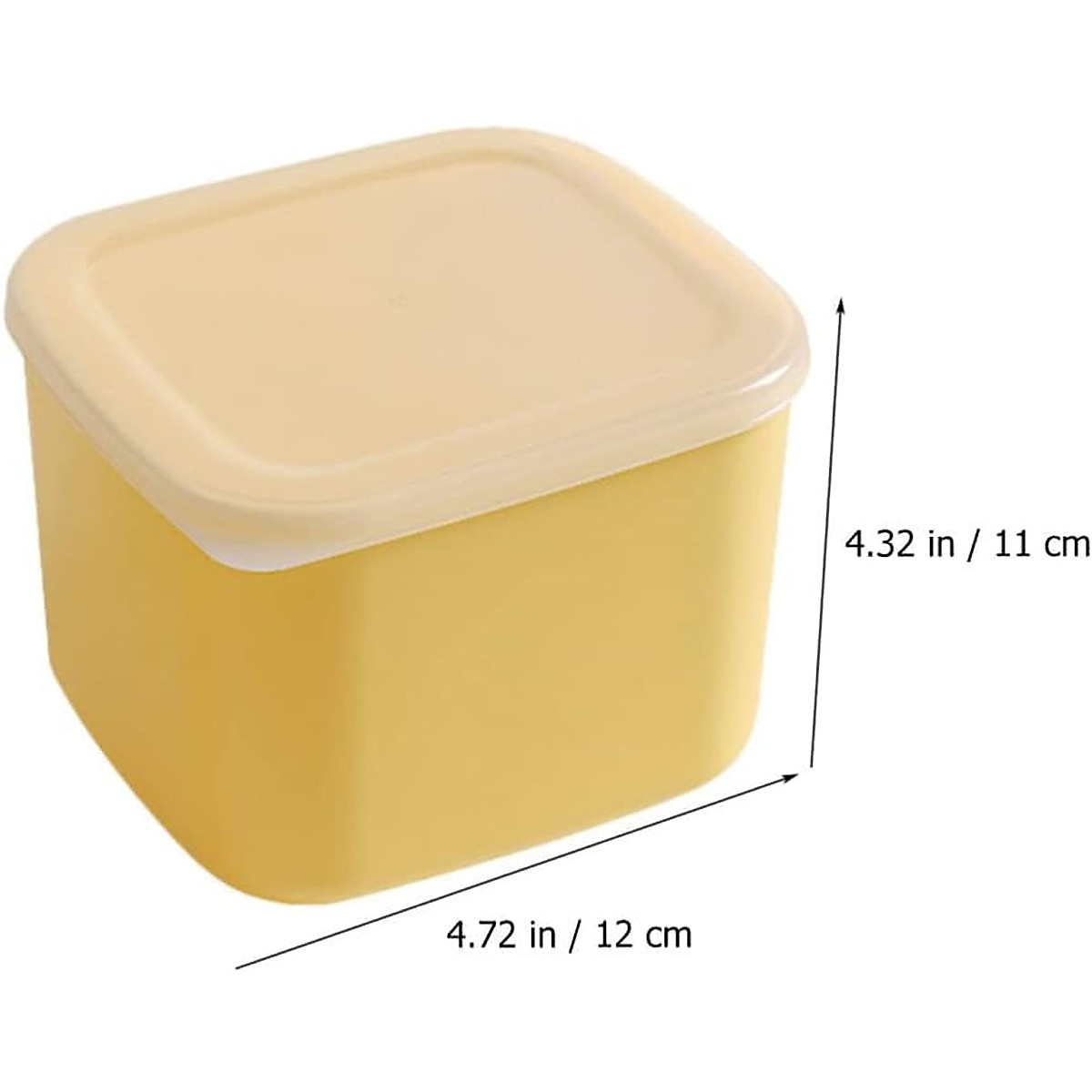 4 Pack Airtight Plastic Food Storage Containers with Lids - BPA-Free & Leak Proof - Cheese Storage Containers, Meal Prep Containers -4.7X4.3X3.5 Inch