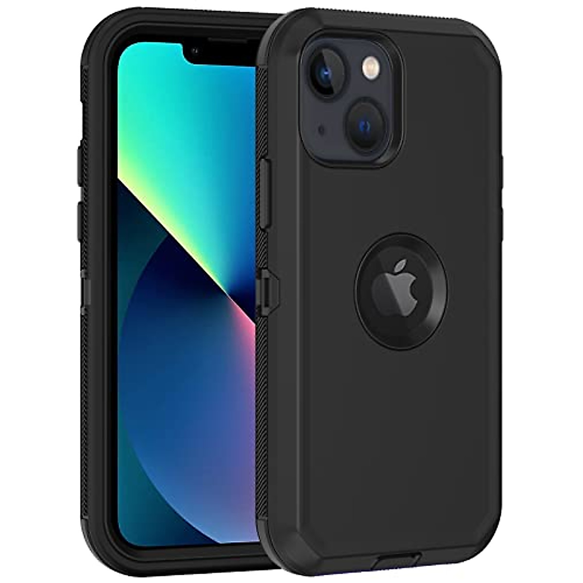 Aimoll-88 for iPhone 13 Case, iPhone 14 Case,with Built in Screen Protector Heavy Duty Drop Protective Phone Case, Military Grade Full Body Shockproof Dust Proof Cover for Apple iPhone 13 (Black II)