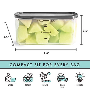 Fit & Fresh 225HL Cup Portion Control Container Set, 2, Green