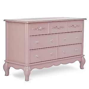 Evolur Aurora Dresser, 54x20.3x34 Inch (Pack of 1), Dusty Rose
