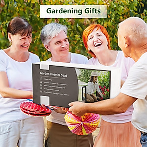 seasky Foldable Garden Kneeling and Seat,Anti-Tipping Garden Stool Widened Thick Soft Kneeling Pad, Heavy Duty Gardening Stool with Garden Tool Bag,Gardening Gift