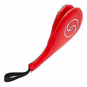 Juvale 2 Pack Taekwondo Kick Pads, Martial Arts Training Equipment, Kickboxing Striking Target Pads, TKD Sparring Gear (Red, 15 x 2.5 x 7.5 in)