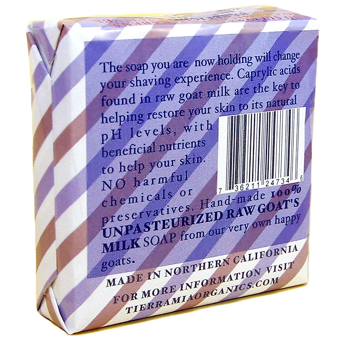 Tierra Mia Organics Men's Moisture Rich Shave Soap Bar, 2.2 Ounce