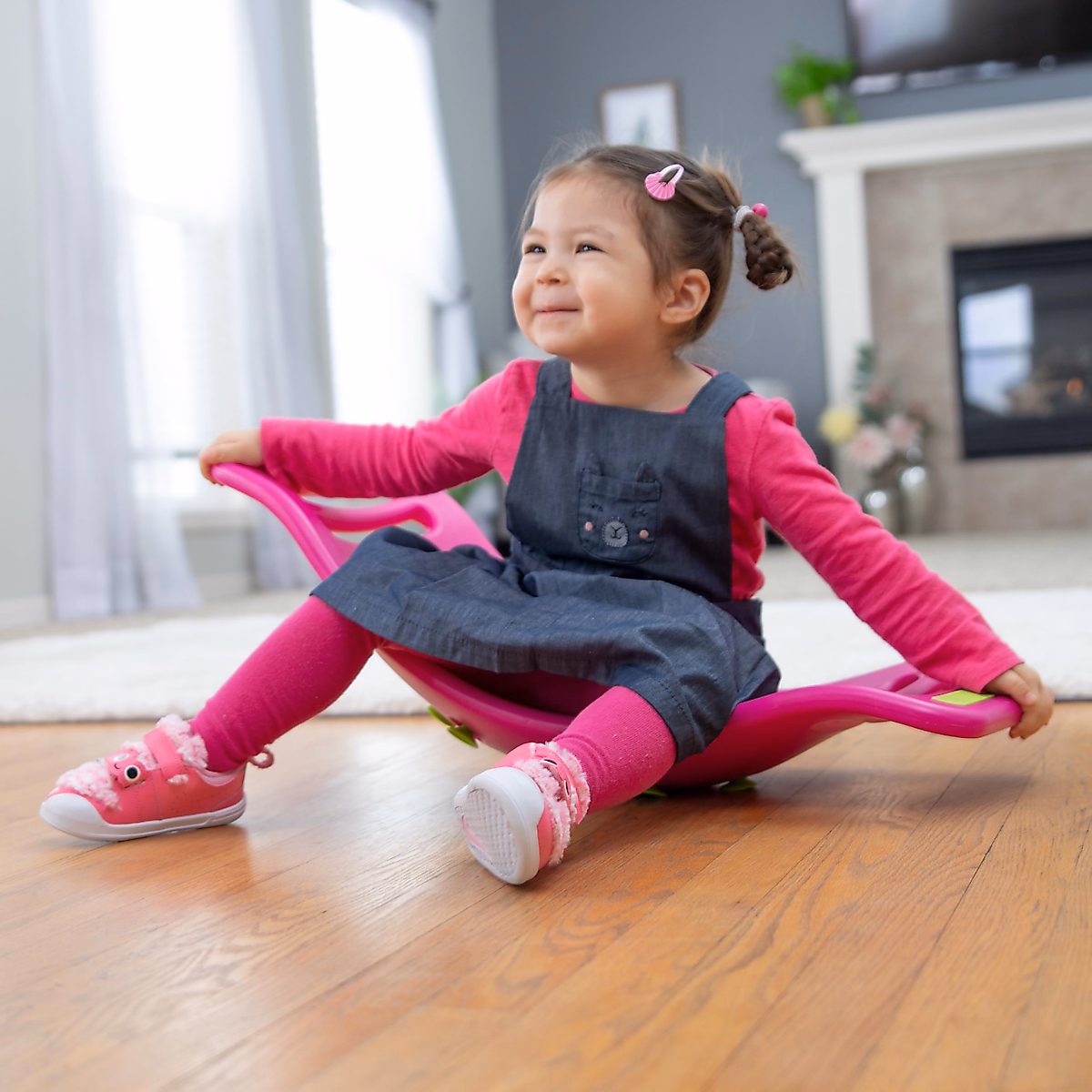 Fat Brain Toys Teeter Popper, Indoor Toddler Sensory Toys for Ages 3 and Up, Green