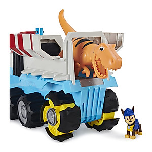 Paw Patrol, Dino Rescue Dino Patroller Motorized Team Vehicle with Exclusive Chase and T. Rex Toy Figures