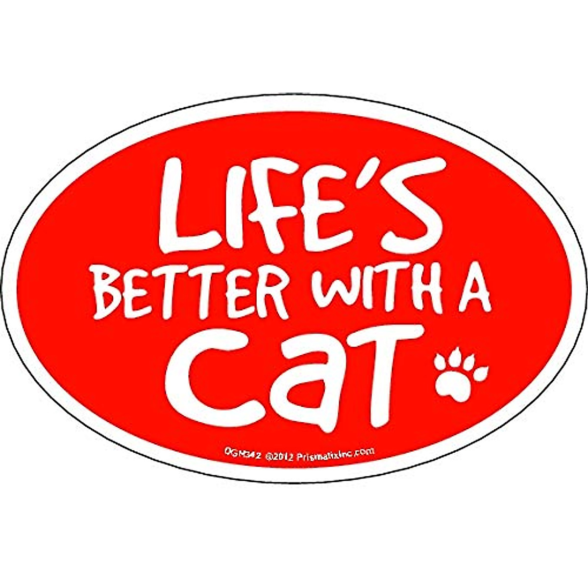 Life is Better with a Cat, Cute Magnet Gift for Cat Lovers - Decorate Fridge, Locker, & More