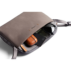 Bellroy City Pouch Plus Premium – (Slim Leather Crossbody Bag) - StormGrey