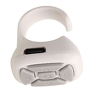 Remote App Page Turner, 5.3 Remote Control Long Remote Control Convenient USB Recharge for Camera Shutter (White)