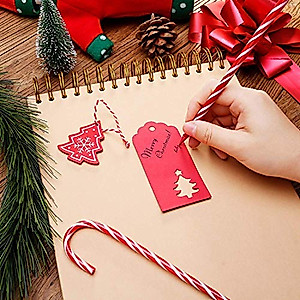 ABOAT 7 Inch Candy Cane Pen Christmas Pens with Black and Blue Ink for Christmas Holiday New Years Home Decor Party Gift (48)