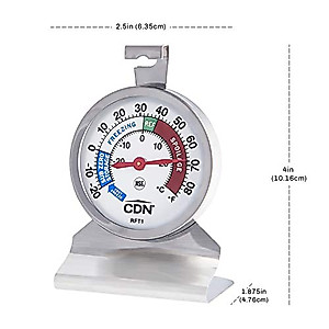 CDN RFT1 Proaccurate Heavy Duty Refrigerator Freezer Thermometer, ProAccurate Heavy Duty Refrigerator/Freezer Thermometer