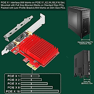 FebSmart Wireless AC 1200Mbps Dual Band PCIE WiFi Card with WiFi Stereo Adapter for Windows XP, 7, 8.x, 10, 11 (32/64bit) and Windows Server Desktop PCs for Gaming and Video Screaming (FS-AC85SE)
