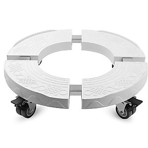E-SDS Heavy Duty Plant Caddy with Wheels Capacity, 15"-21" Adjustable Rolling Plant Stand with Wheels Planter Dolly Lockable for Indoor Outdoor Large Garden Flower Pot Mover, Plant Stroller