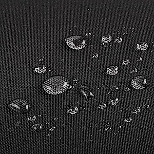 GeeComfy Waterproof Canvas Fabric by The Yard Water-Repellent Oxford Materials 58" Wide 600D Outdoor Indoor Upholstery Fabric Heat Resistant Cloth for Sewing DIY Patio Furniture Cover, 1 Yard Black