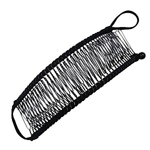 Banana Hair Clips 40 Combs Stretch & Adjust, Comfy, Damage & Crease-Free All-Day Hold for Natural Curly Thick Wavy Hair Ponytail Style(Black,large)