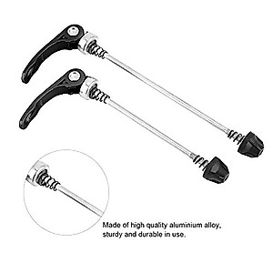 Jiawu Quick Release Skewer, High Strength Heavy Duty Quick Release Skewer Set CNC Machined for Road(Black)